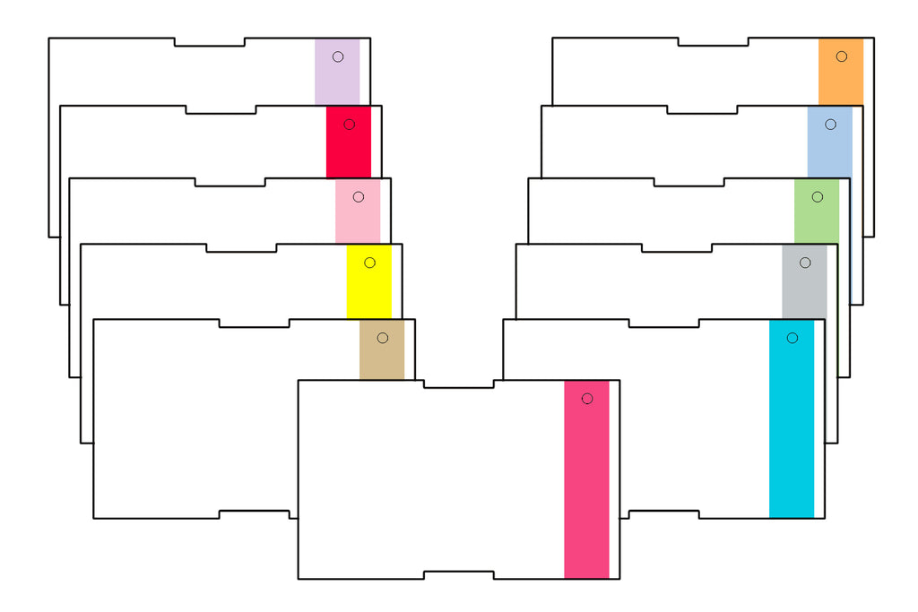 2.25 x 1.375 Direct Thermal Hang Tags With Color Bar