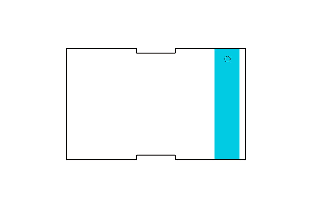 2.25 x 1.375 Direct Thermal Hang Tags With Color Bar